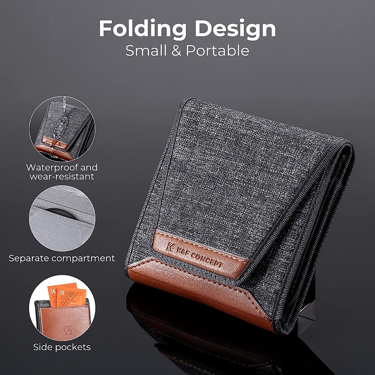 K&F Concept 43mm UV/CPL/ND Lens Filter Kit (3 Pieces)-18 Multi-Layer Coatings, UV Filter + Polarizer Filter + Neutral Density Filter (ND4) + Cleaning Cloth+ Filter Pouch for Camera Lens (K-Series)