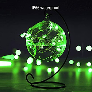 Mikasol Fairy Lights Battery Operated, 1 Pack Mini 3*AAA Battery Powered Copper Wire Led Starry String Lights Firefly Lights for Bedroom, Christmas, Parties, Decoration (5m/16ft Green)