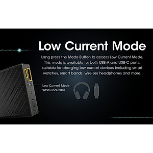 Nitecore Carbo 20000 Lightweight 20000mAh Power Bank for Outdoor, QC PD Quick Charge, USB & USB-C Dual Ports Waterproof Impact Resistant with Lumentac USB Cable