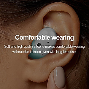 diofit Skin-Friendly Silicone Tips for Galaxy Buds Live. Comfortable Wearing. Stable Fit, 2 Pairs (Black)