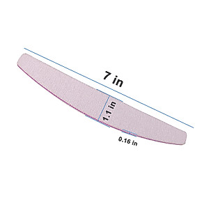 Nail Files (100 Pcs), 100/180 Grit Nail File Emery Board Bulk for Acrylic Nails and Natural Nails, Limas para Unas Acrilicas Profesional Pack Filers for Gel Nail Double Sided Manicure Curved Gray