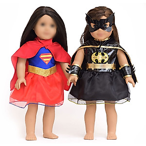 sweet dolly 18 Inches Doll Clothes Super Hero Costumes Outfits for 18 inch Dolls
