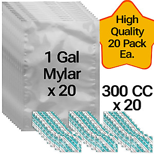 Dry-Packs 30-1 Gallon Mylar Bags & Oxygen Absorbers for Dried Food & Long Term Storage by Dry-Packs®!