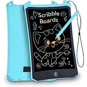 LCD Writing Tablet, 8.5 Inch Colorful Doodle Board Electronic Doodle Pad, Drawing Board Drawing Tablets for Kids, Educational Toys Birthday Gifts for Girls Boys Age 3-8 (Blue)