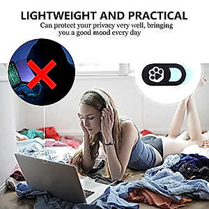 Hemobllo Computer Camera Covers Webcam Cover Slide Camera Blocker: Laptop Cover Phone Privacy Stickers Anti- Peeping Privacy Shutter Protects for Laptop Tablet Cell Phone PC Black 4pcs