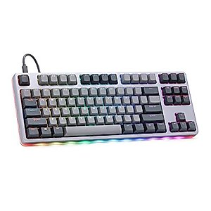 DROP CTRL High-Profile Mechanical Keyboard — Tenkeyless TKL (87 Key) Gaming Keyboard, Hot-Swap Switches, Programmable, Backlit RGB LED, USB-C, Doubleshot PBT, Aluminum (Gray, Cherry MX Brown)