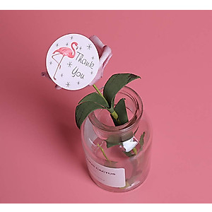 240 Pcs Thank You Flamingo 1.4 Inch Self Adhesive Stickers, for Scrapbooking and Kid DIY Arts Crafts (Thank You 240pcs-flamingo)