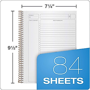 Ampad Gold Fibre Project Planner, Assorted Color Covers, 9.5 x 7.25, 84-Sheets, 3-Pack