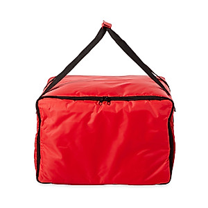 Rubbermaid Commercial Products Insulated Pizza & Food Delivery Bag, Large, 19.75in x 19.75in x 13in, Red, Pizza/Food Warmer Bag/Carrier, Resueable Warming Bag Doordash/Catering