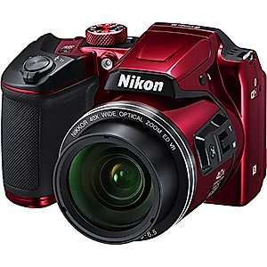 Nikon Coolpix B500 Wi-Fi Digital Camera (Red) - (Renewed)