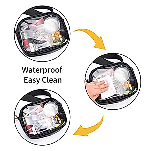 Armiwiin Clear Crossbody Bag, Stadium Approved Leather Clear Purse Bag with Adjustable Strap for Sports Concert Event