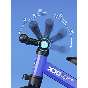 ﻿XJD 5 in 1 Toddler Bike, Tricycle for Toddlers 1-3 with Adjustable Seat Height, Removable Pedals, Ideal Balance Bike Birthday Gifts and Toys for Boys and Girls (Blue)