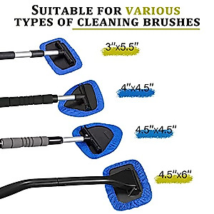 BOUTICOL Car Windshield Cleaning Tool Bonnets 20 Pack Car Care Microfiber Cloths for Windshield Cleaner Tool, Windshield Cleaner Wand Replaceable Glass Cleaning Bonnets, Fit 5” Plate