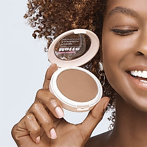 Ruby Kisses Matte Powder Foundation, Mocha, Unisex, 8 Shades, Sponge & Mirror Included, Full Coverage, Versatile Pressed Powder Finisher