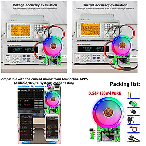 180W Electronic Load Tester 2.4 inch DC Tester APP Electronic Adjustment Constant Load Lithium 4-Wire Battery Capacity Monitor Discharge Charge Power Meter Supply Checker