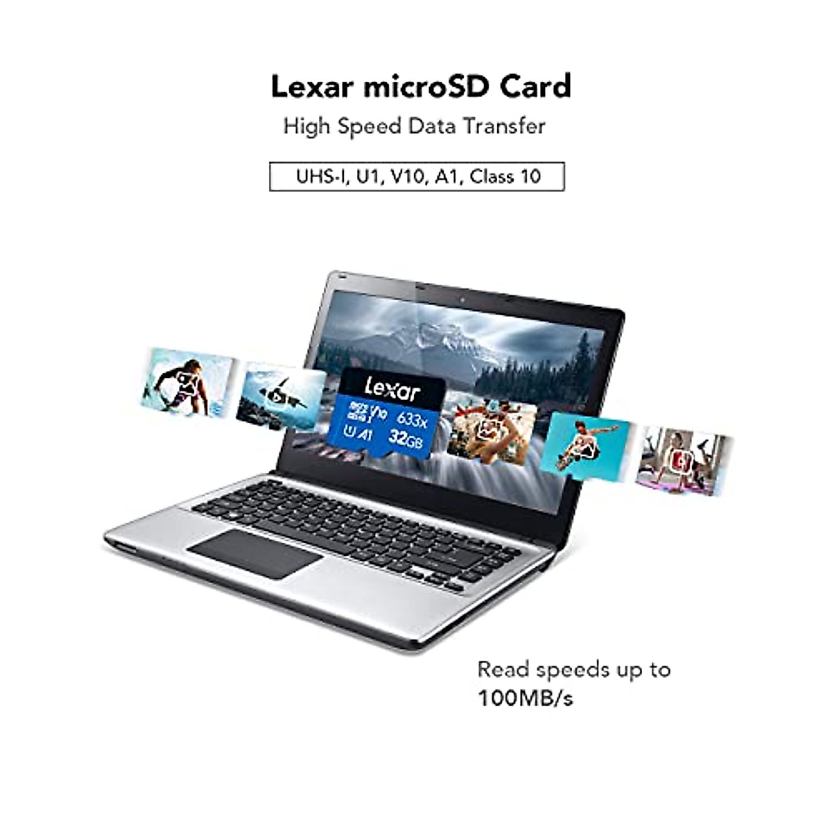 Lexar 32GB (2-Pack) High-Performance 633x micro SD Card w/ SD Adapter, UHS-I, C10, U1, A1, Full-HD & 4K Video, Up To 100MB/s Read, for Smartphones, Tablets, and Action Cameras (LMS0633032G-B2ANU)