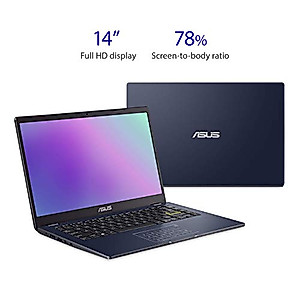ASUS Laptop L410 Ultra Thin Laptop, 14 FHD Display, Intel Celeron N4020 Processor, 4GB RAM, 64GB Storage, NumberPad, Windows 10 Home in S Mode, Star Black, L410MA-DB02 (Renewed)