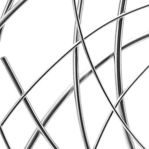 LuxenHome Silver Abstract Metal Wall decor, Mordern Iron Sticks Round Wall Art, Large Contemporary Bling Wall Sculptures, Hanging for Living Room Bedroom Office, 26 inch, Silver