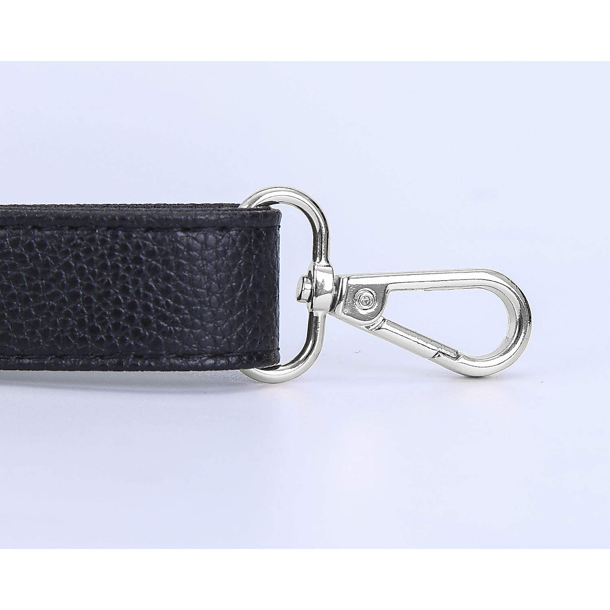 VanEnjoy Purse Strap Replacement with Tassel,Lichee Pattern Microfiber Leather for Crossbody Bag or Handbag,34-60" L*0.8" W,Silver Metal