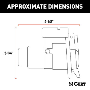 CURT 58417 Vehicle-Side 7-Pin RV Blade Trailer Wiring Harness Connector