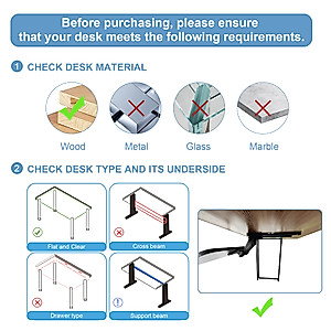 EQEY Keyboard Tray Under Desk, 360°Adjustable Keyboard Mount and Mouse Tray, Smoothly Pull Out Desk Extender with Soft Supportive Pad (25 x9.8 inch) Light