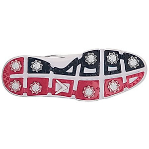 Callaway Footware Men's Golf Coronado v3 Sneaker, White/Blue/Red, 10.5