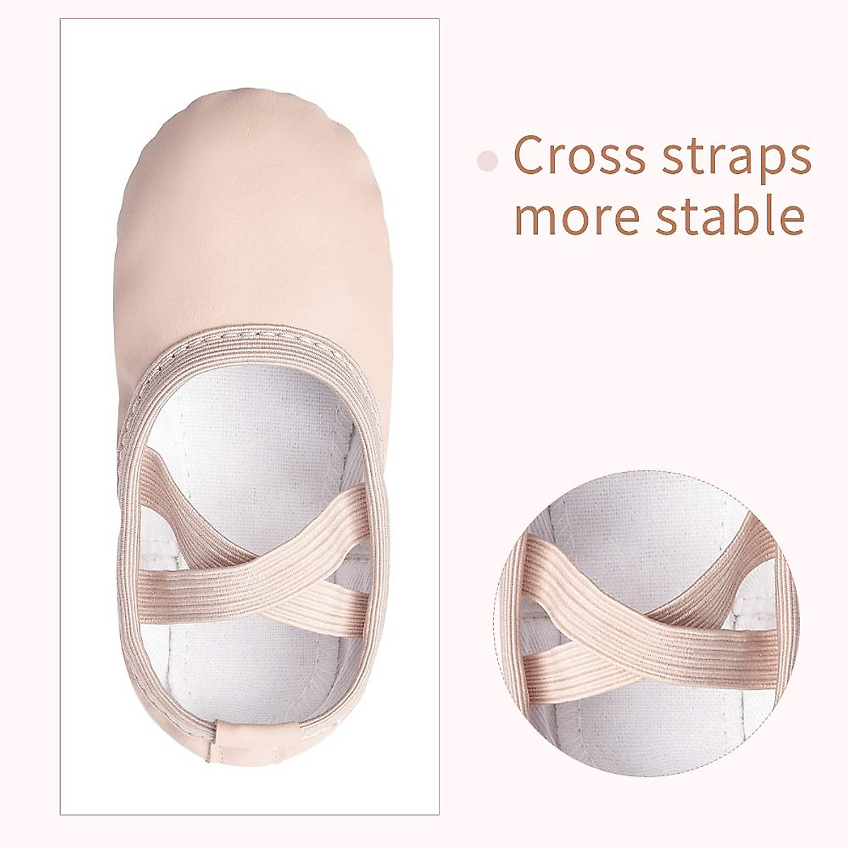 Stelle Girls Ballet Shoes Boys Toddler Soft Leather Dance Slippers for Toddler/Little Kid/Big Kid(Ballet Pink,9MT)