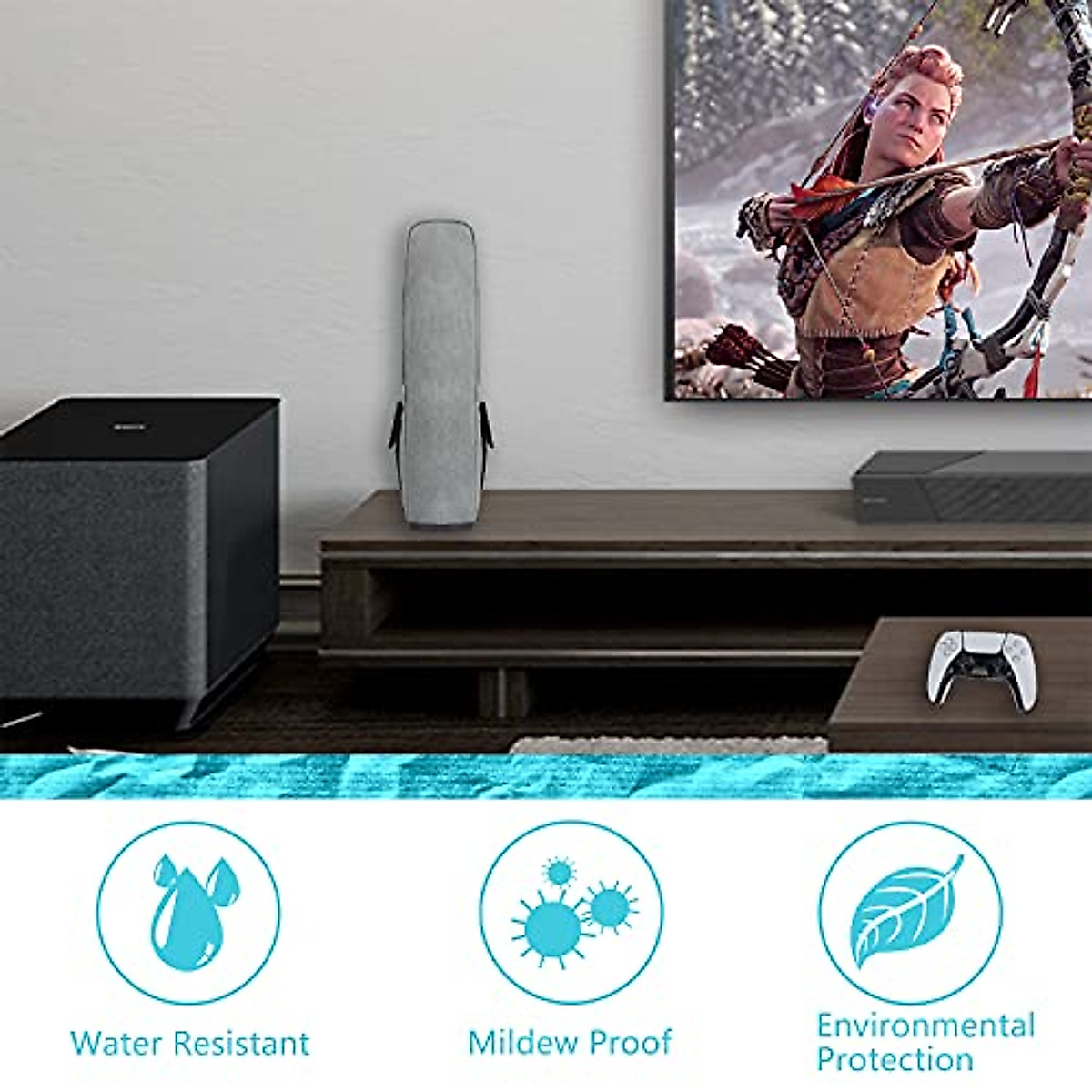 Geekria Console Skin Cover for Playstation PS5, Protective Dust Cover for PS5 Console Digital Edition, Game Discs Pockets, Waterproof Dustproof Shell Cover for PS 5 Accessories (Grey)