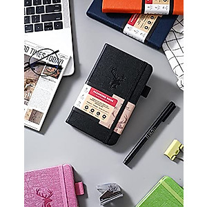 molekaus Password Book with Alphabetical Tabs Small Password Keeper with Extra Password Space to Change Password. Password Notebook for Home or Office for Internet Log In, 6.1*3.7in black small