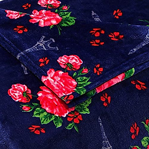 Betsey Johnson | Fleece Collection | Blanket - Ultra Soft & Cozy Plush Fleece, Lightweight & Warm, Perfect for Bed or Couch, Queen, Floral