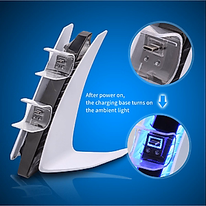 PS5 Controller Accessories, PS5 Controller Charger Station and PS5 Cooling Fans with LED Indicator