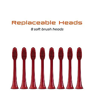 Wolk T6421 Ultra Whitening Toothbrush with Pressure Sensor & 5 Brushing Modes, 8 Dupont Brush Heads, Premium Travel Case, Rechargeable.