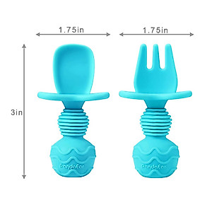 PandaEar Baby Toddlers Infants Feeding Set |Adjustable Silicone Bibs | Divided Silicone Baby Plate| Tiny Training Cup| Suction Bowls| Soft Spoon Forks| Self Feeding Baby Utensils