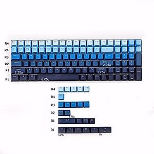 YMDK 108 122 Double Shot Backlit Moonrise Keycaps PBT Shine Through OEM Profile Keycap for MX Mechaniccal Keyboard 61 68 84 87 104