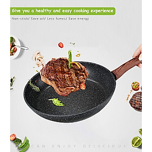 FAVIA 11in Non-stick Frying Pans Skillet Induction Compatible Dishwasher Safe PFOA Free