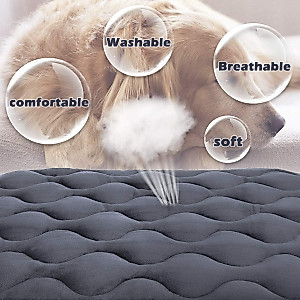 AIPERRO Fluffy Dog Beds for Small Dogs Crate Cushion Mat Machine Washable Anti-Slip Pets Sleeping Pads for Small Medium Large Dogs and Cats, 23 x 18 Inch