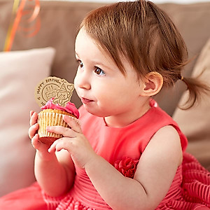 Pink PP Material Birthday Cookie Cutters, 8 Pcs Theme Set Embossing Dies and Plunger Dies for Fondant Cookies Pastry Cheese Baking(Birthday)