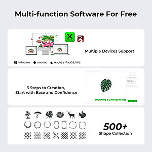 xTool D1 Pro Upgraded Laser Engraver red, 5W Output Power Laser Cutter, 36W Higher Accuracy Laser Engraving Machine, Laser Engraver for Wood and Metal, Paper, Acrylic,Glass, Leather etc