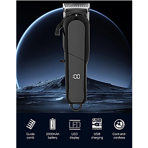 Hair Clippers for Men, Hair Clipper Cordless Hair Cutting Machine Adjustable Barber Professional Hair Trimmer Digital Display Clipper for Men