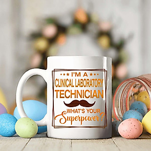 MONIZILUCKY Clinical Laboratory Technician Mug, Clinical Laboratory Technician Gift, Gift for Clinical Laboratory Technician Retirement - 11oz White Ceramic Coffee Mug - Christmas, Thanksgiving