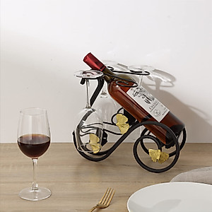 Homya Wine Rack - Under Cabinet Goblet Wine Bottle Holder Glass Storage Rack Metal Storage Rack for Easy Access and Storage of Wine Glasses Black Swan 4 Glasses + 1 Bottle