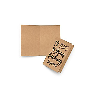 19th Birthday Card for Him - Her, 19th Birthday Card for Daughter & Son from Mom, Dad, 19 Years Old Birthday Gift for Girls & Boys, Friend, Sister, Brother, 19 Years of Being A Legend