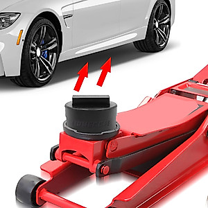 Universal Jack Pad for BMW and Mini, Slotted Rubber Jack Pad Square Polyurethane Jack Pad Frame Rail Protector Adapter for Jack Stand Jack Block (2 Pack)