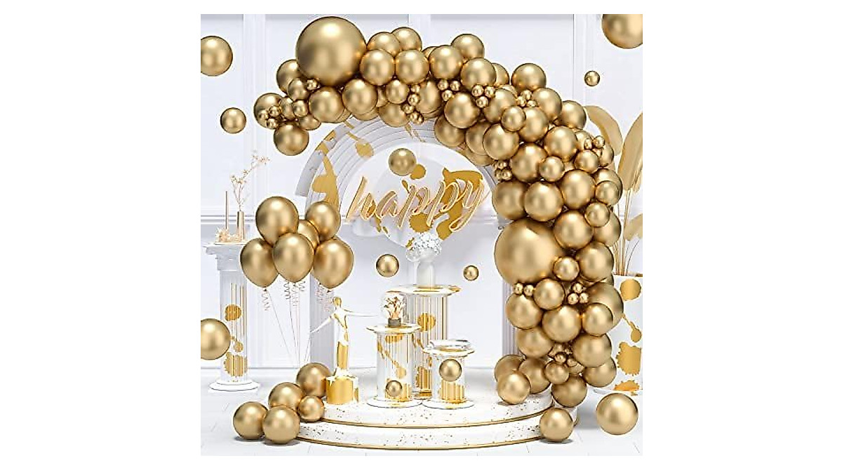Stunning Gold Balloon Arch Kit for Any Celebration
