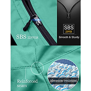 GEMYSE Women's Mountain Waterproof Ski Snow Jacket Warm Winter Windproof Raincoat with Detachable Hood(Lake Blue-6,Large)