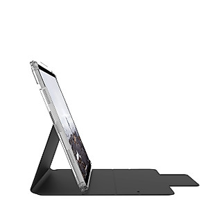 [U] by UAG iPad Pro 12.9" (6th Gen 2022, 5th Gen 2021) Case Black Lucent Lightweight Slim Shockproof Smart Folio Protective Cover with Auto/Sleep Wake & Pencil Holder