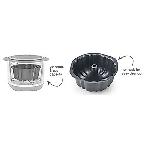 Instant Pot Official Fluted Cake Pan, 7-Inch, Gray