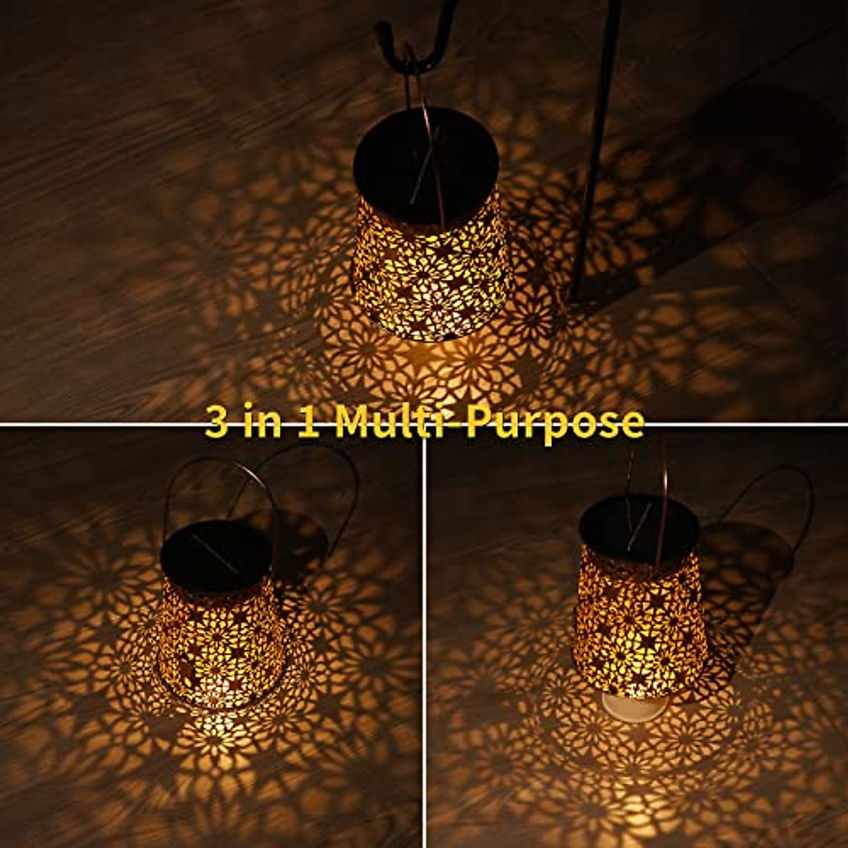 DLAOUM Solar Watering Can Lights - Solar Outdoor Lights Waterproof Warm White Garden Decorations Lights Hanging Lantern Light for Yard Path Landscape Decoration