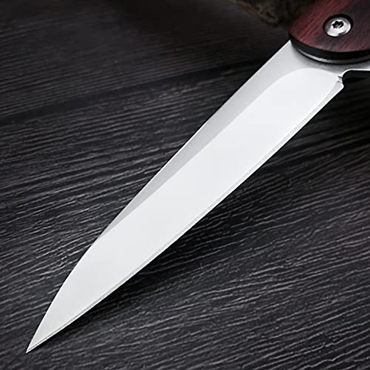 HUAAO 8.5’’ Folding Knife, Pocket Knife with Clip, Liner Lock, Flipper Open, for Hunting Survival Hiking Camping