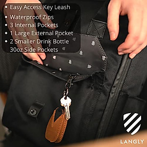 Langly Sierra Camera Backpack: A Modern & Travel-friendly Photography Backpack Compatible With Both 18in Laptop & any Camera Type 24L (Black)